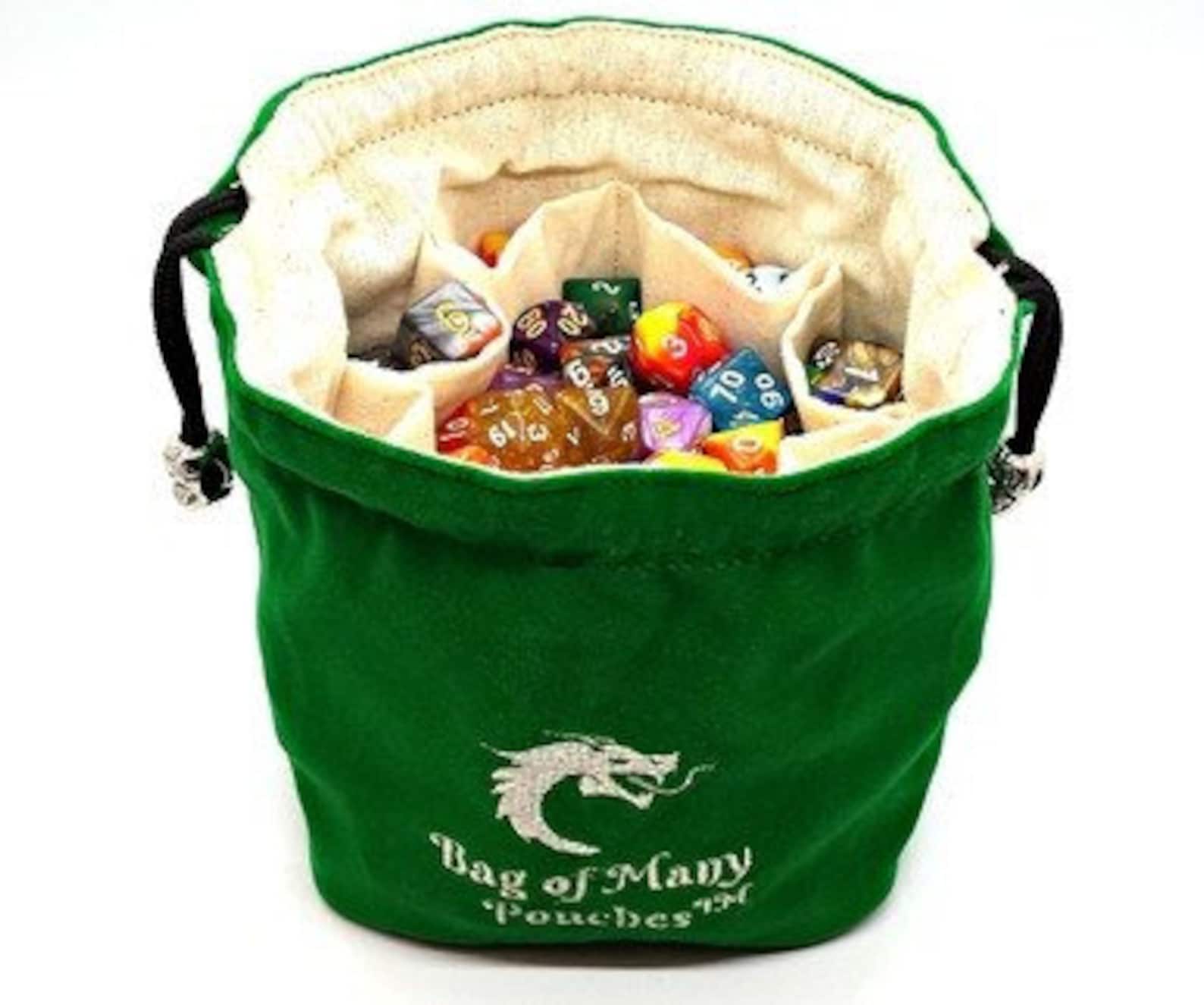 Bag of Many Pouches Rpg Dnd Dice Bag W/ Organizer Pockets: - Etsy