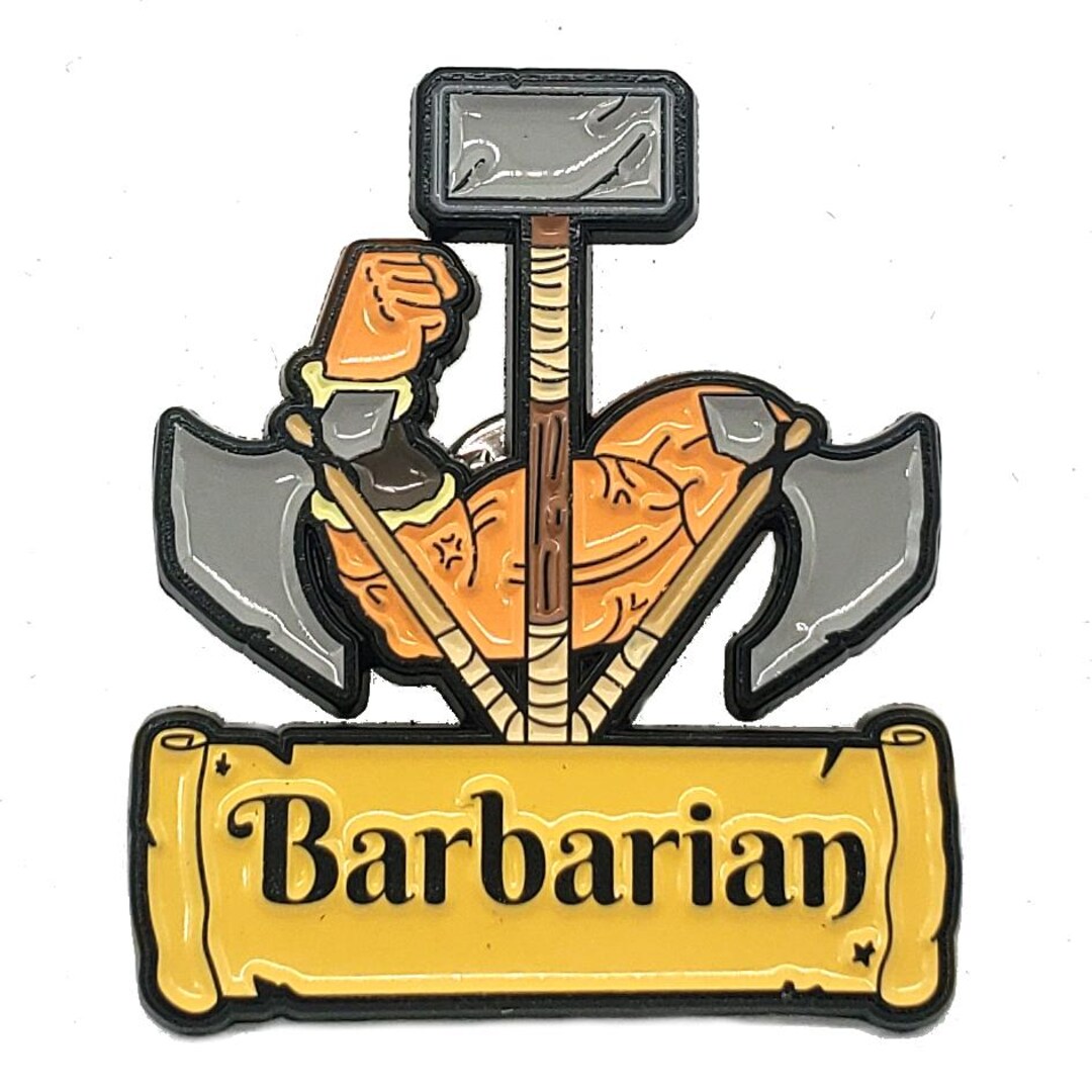 Barbarian Class Dnd Old School Collectable Pin - Etsy