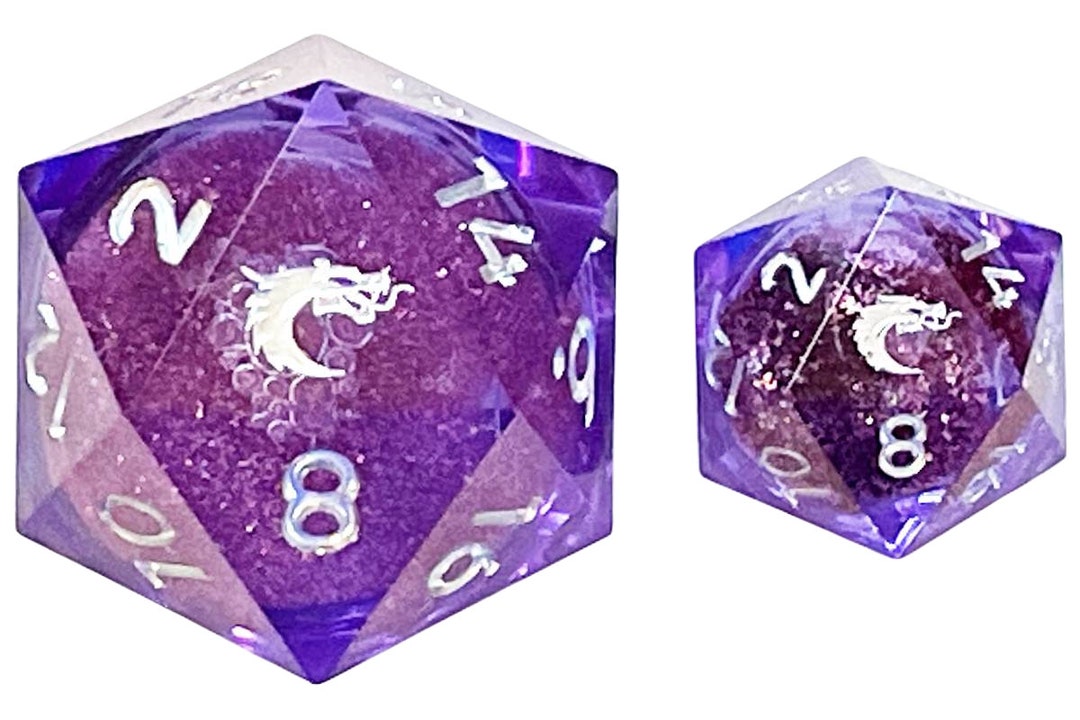 Amethyst Fury - Sharp-edged Liquid Infused 35mm D20 - Etsy