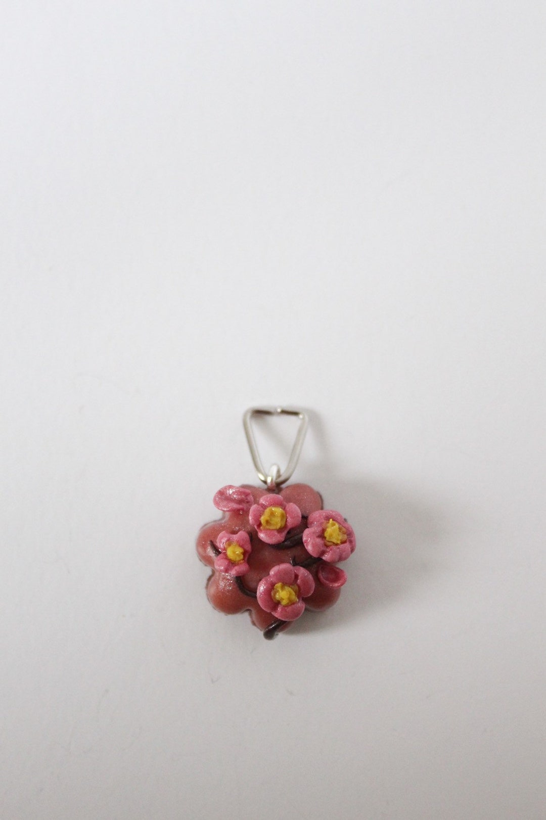Sakura Tree Pendantcherry Blossom Tree Jewelry. Fimo Accessories. - Etsy