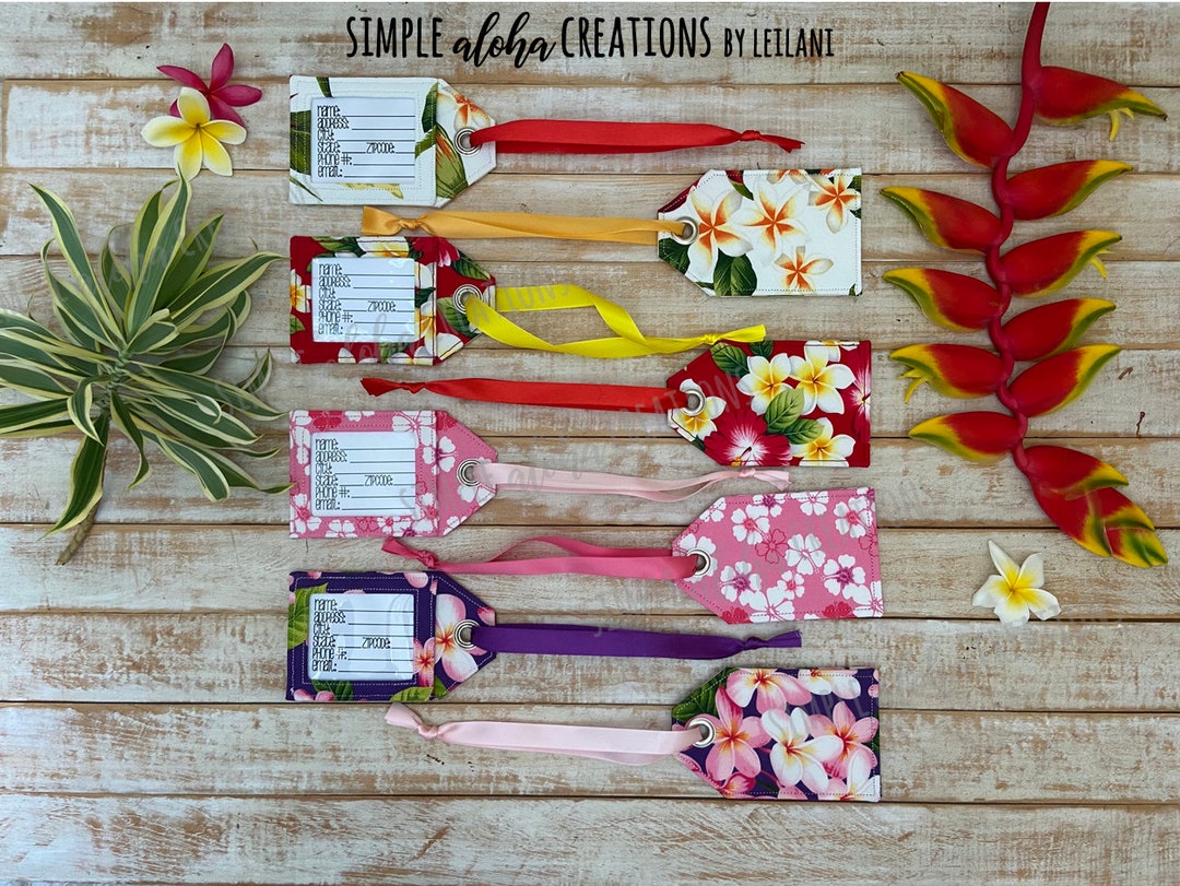 Hawaiian Designs / Personalized Travel Tags / Customized Identification ...