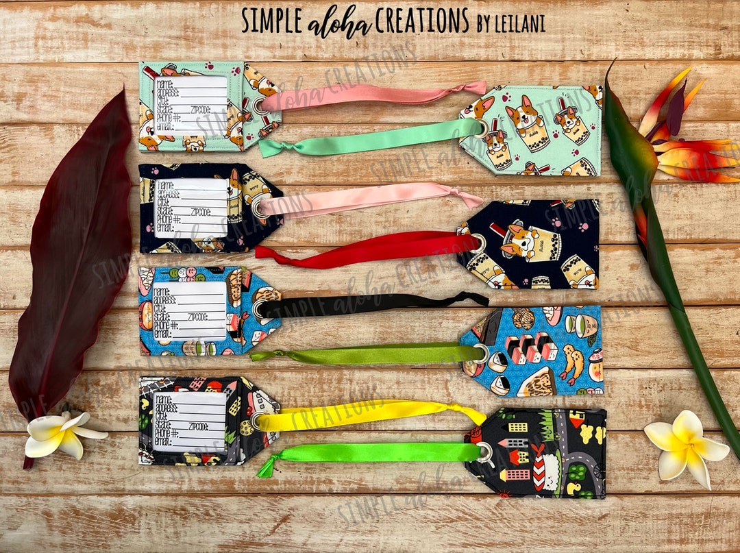 Asian Food Designs / Customized Bag Tags / Personalized Luggage Tags ...