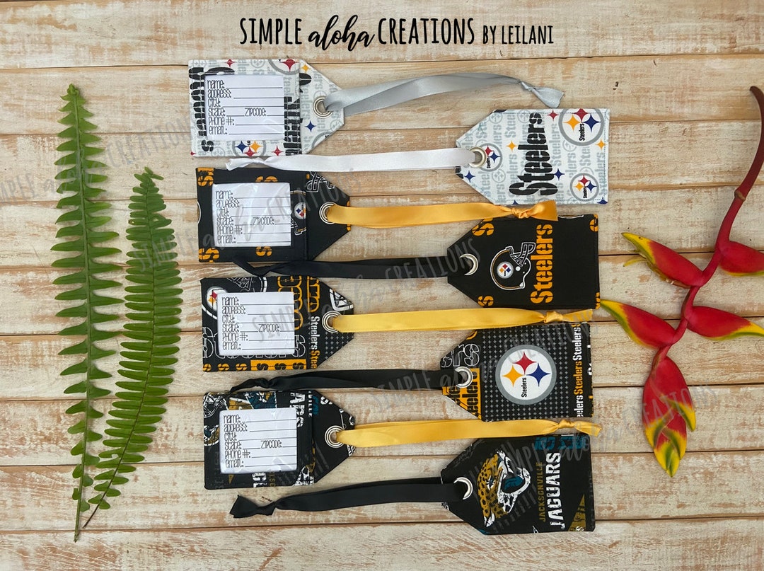 Football Designs / NFL Fabric / Customized Bag Tags / Personalized ...