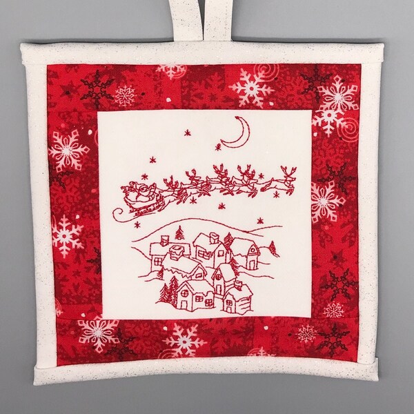 Christmas Redwork - Etsy