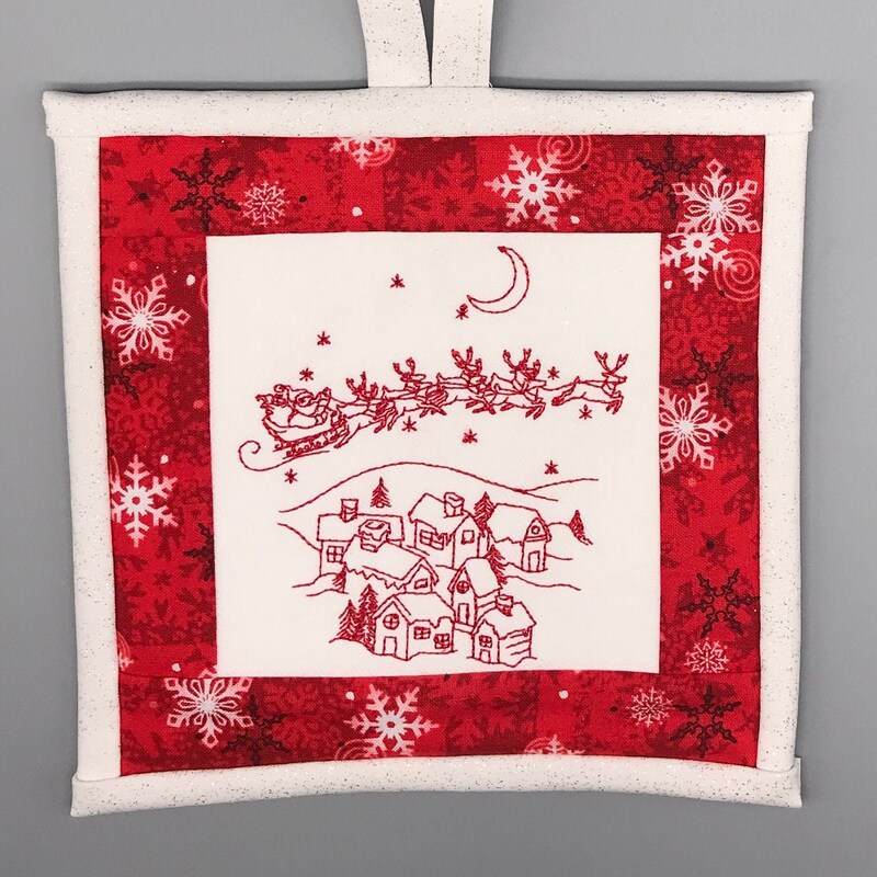 Christmas Redwork - Etsy