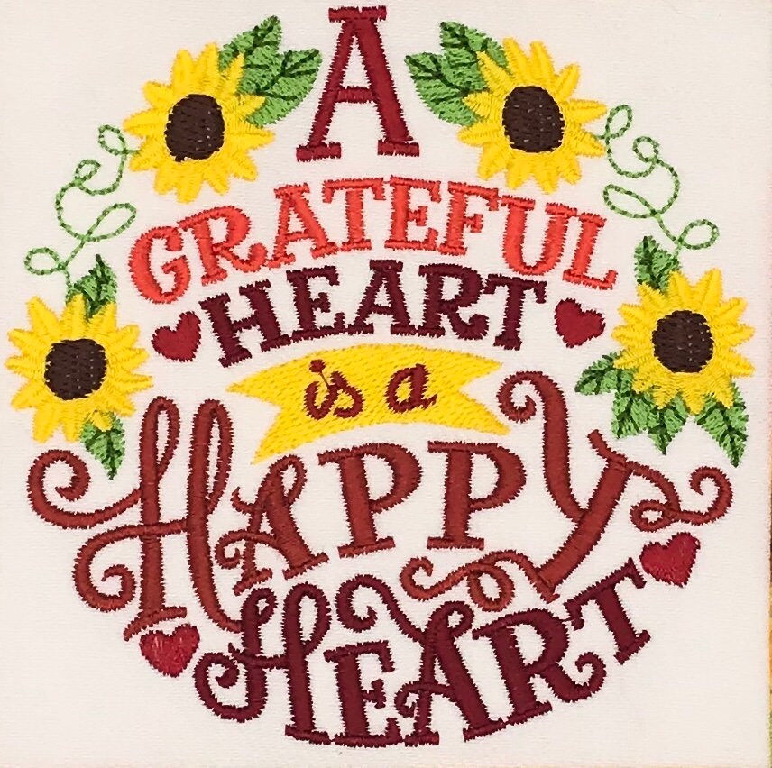 A Grateful Heart is a Happy Heart | Etsy