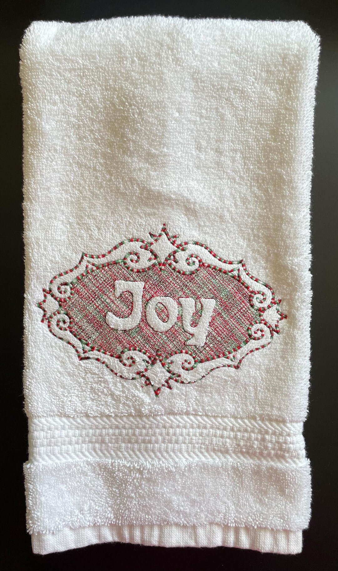 Joy Embossed Towel - Etsy