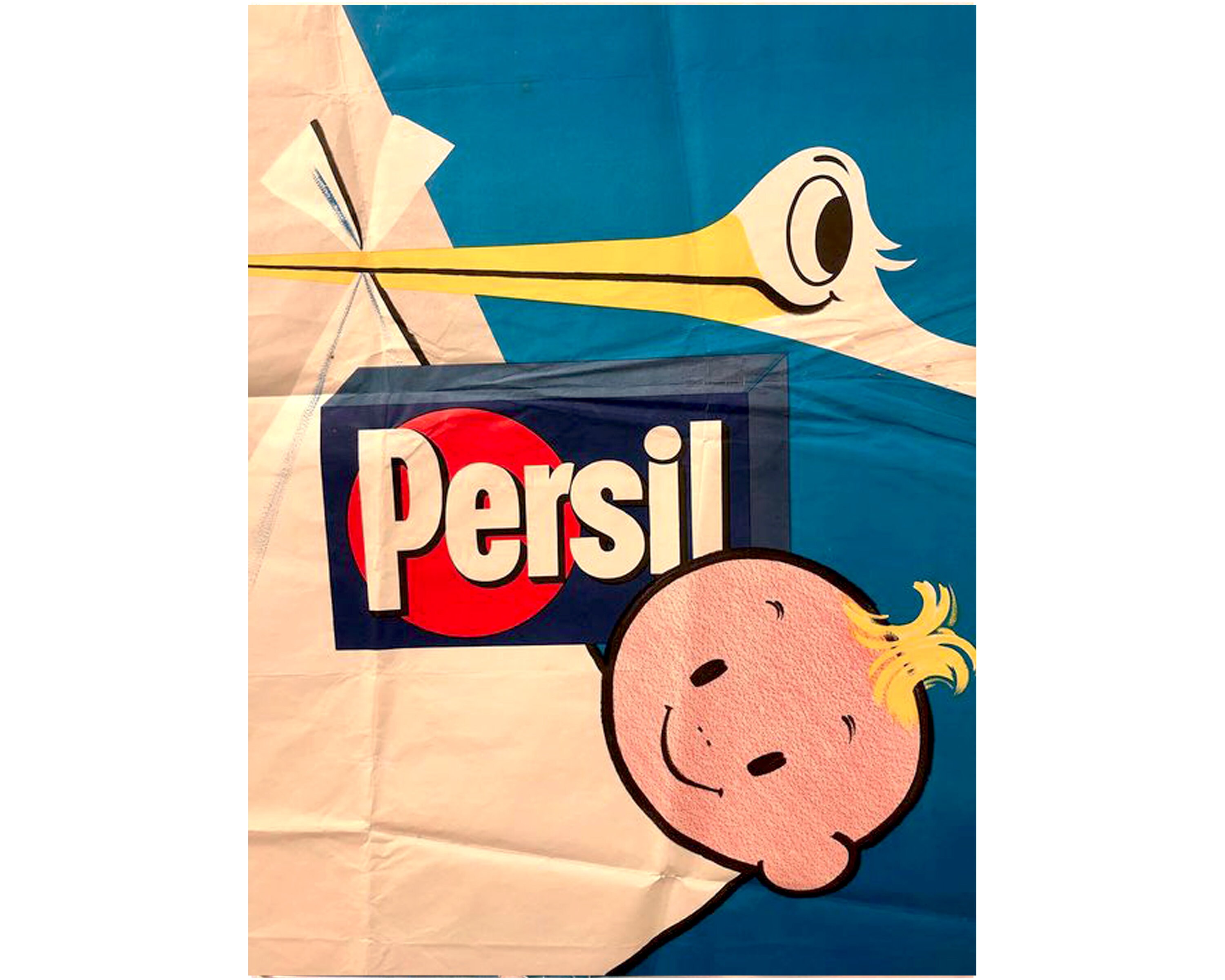 Original Vintage 60s Persil Poster Featuring Stork and Baby French ...