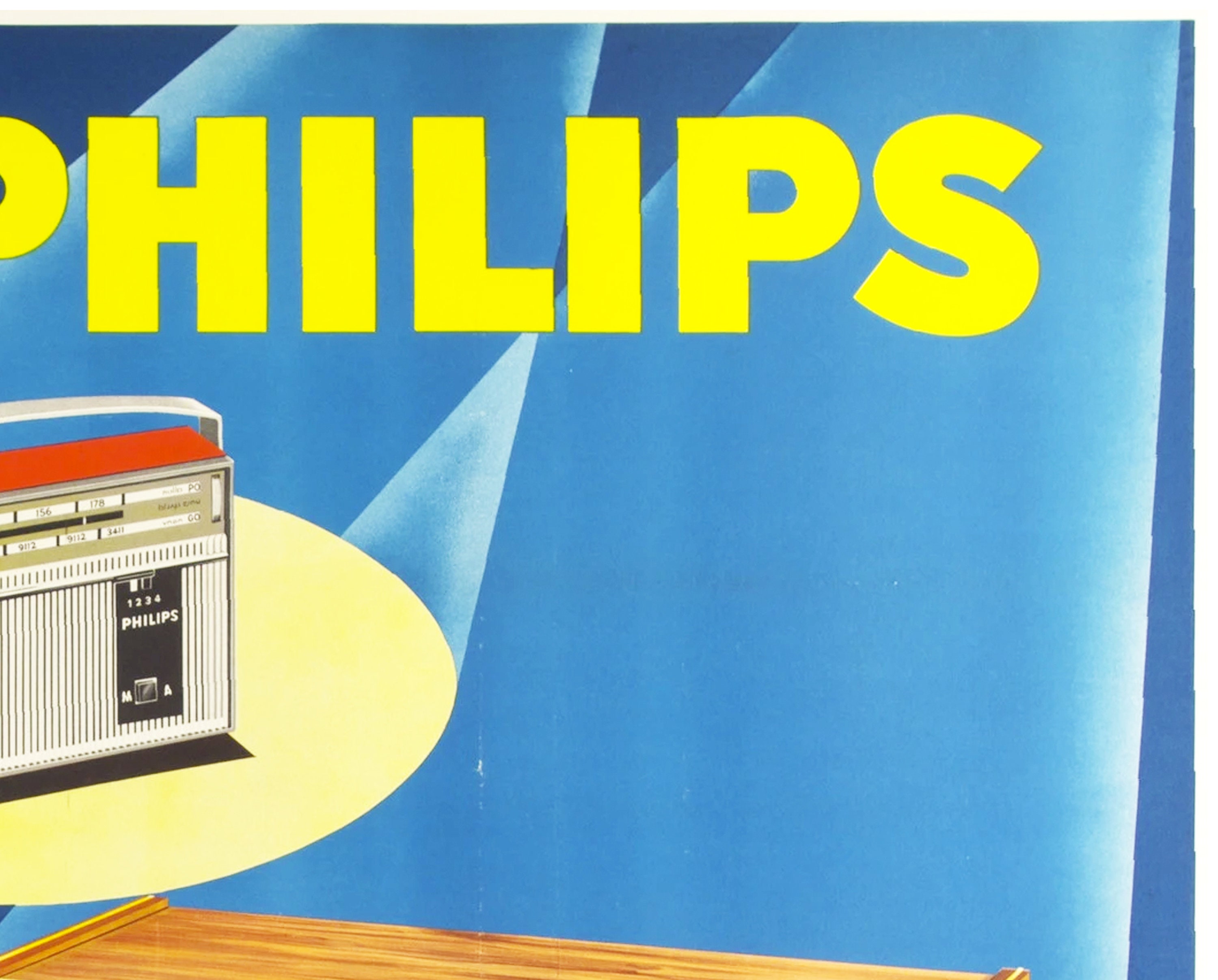 Original Vintage 60s French Philips Radio Poster by Éric Castel ...