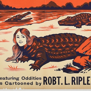 Original Vintage 30s Believe It or Not Oddities Poster by Leroy Robert ...