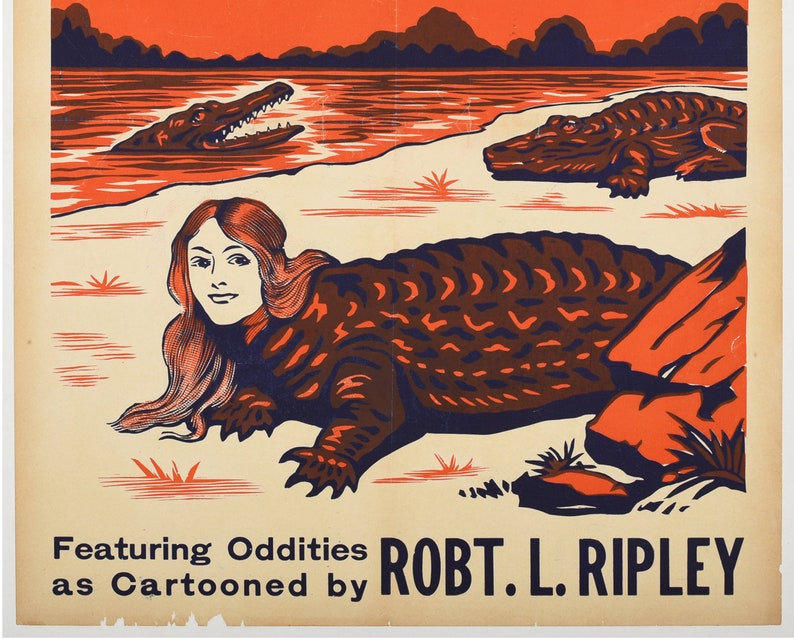 Original Vintage 30s Believe It or Not Oddities Poster by Leroy Robert ...