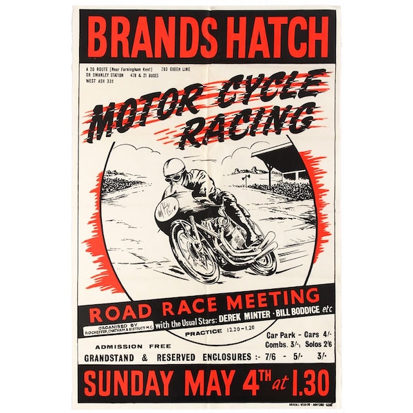 Vintage Motorcycle Racing Posters - Etsy
