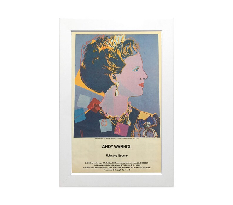 1985 Original Andy Warhol Gallery Poster – Reigning Queens, Queen ...