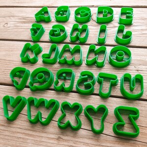 English Alphabet Set 26 Pcs Cookie Cutters, Alphabet Cutters Clay ...