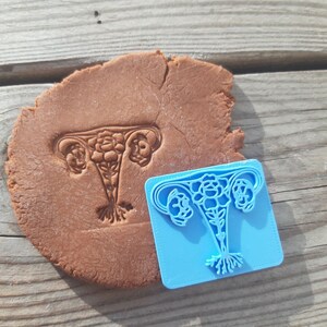 Female Body Art Clay Stamps, Feminist Clay Stamps, Uterus Polymer Clay ...