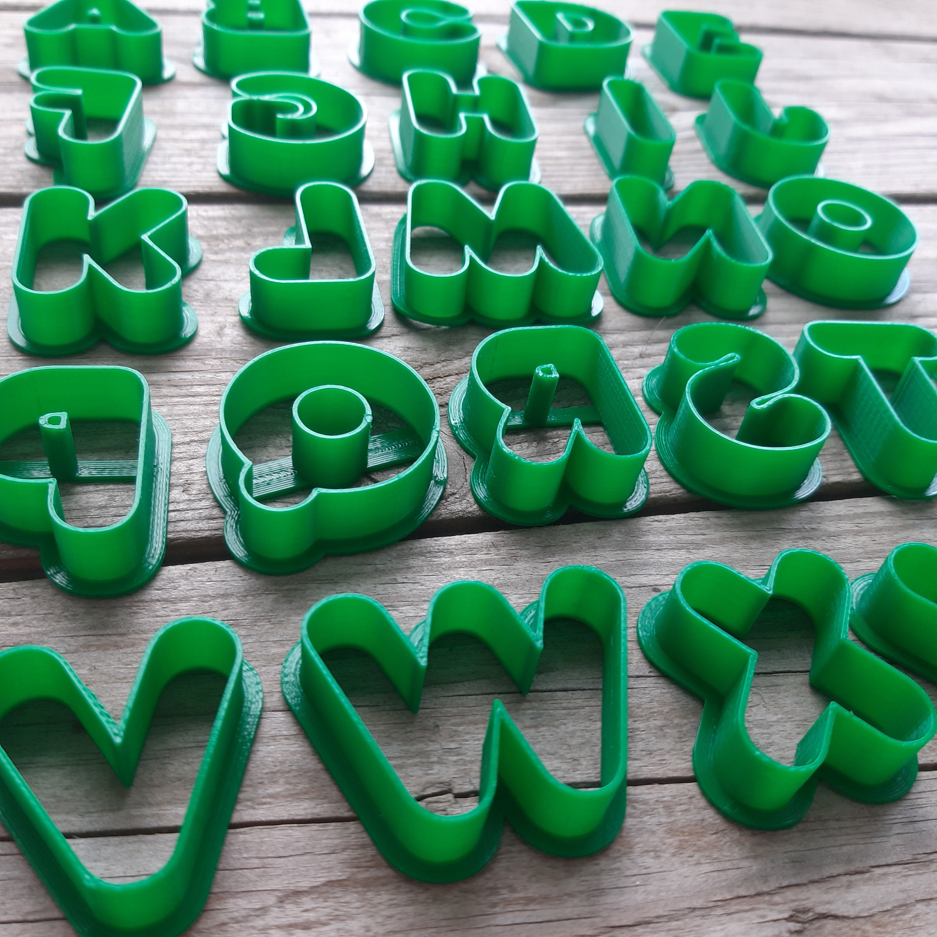 English Alphabet Set 26 Pcs Cookie Cutters Alphabet Cutters - Etsy