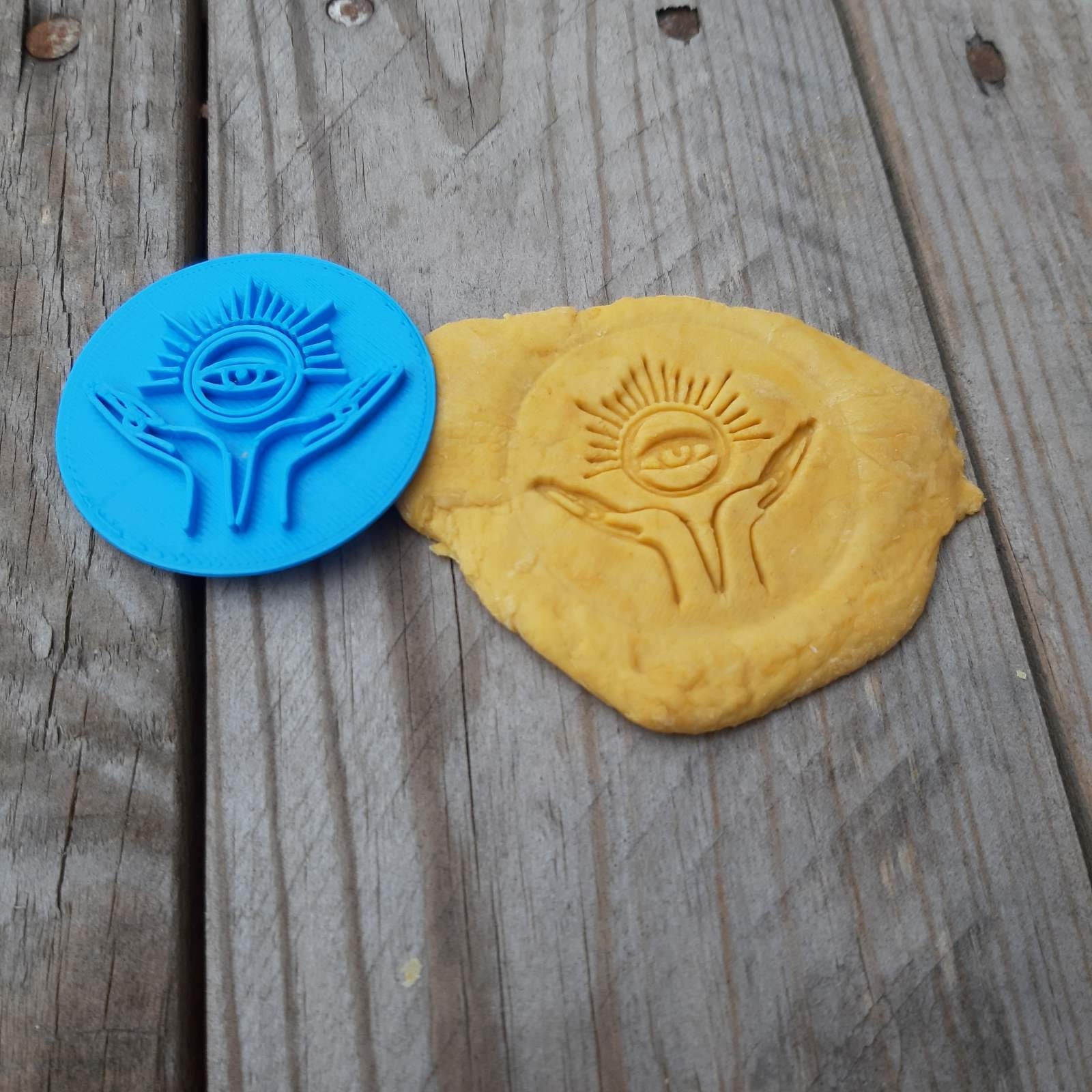 Palm and Eye Bohemian Stamp Embosser Abstract Eye Embosser - Etsy