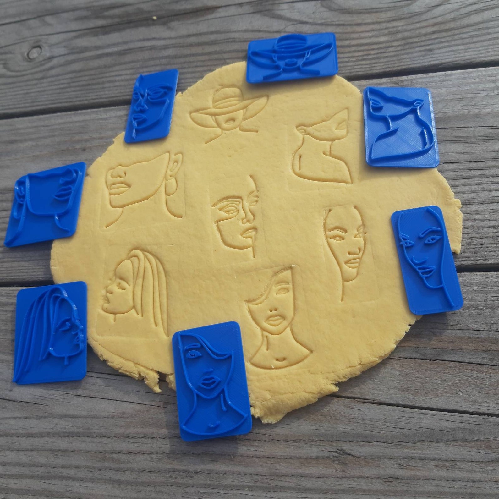 Abstract Face Embosser Female Body Embosser Line Art - Etsy