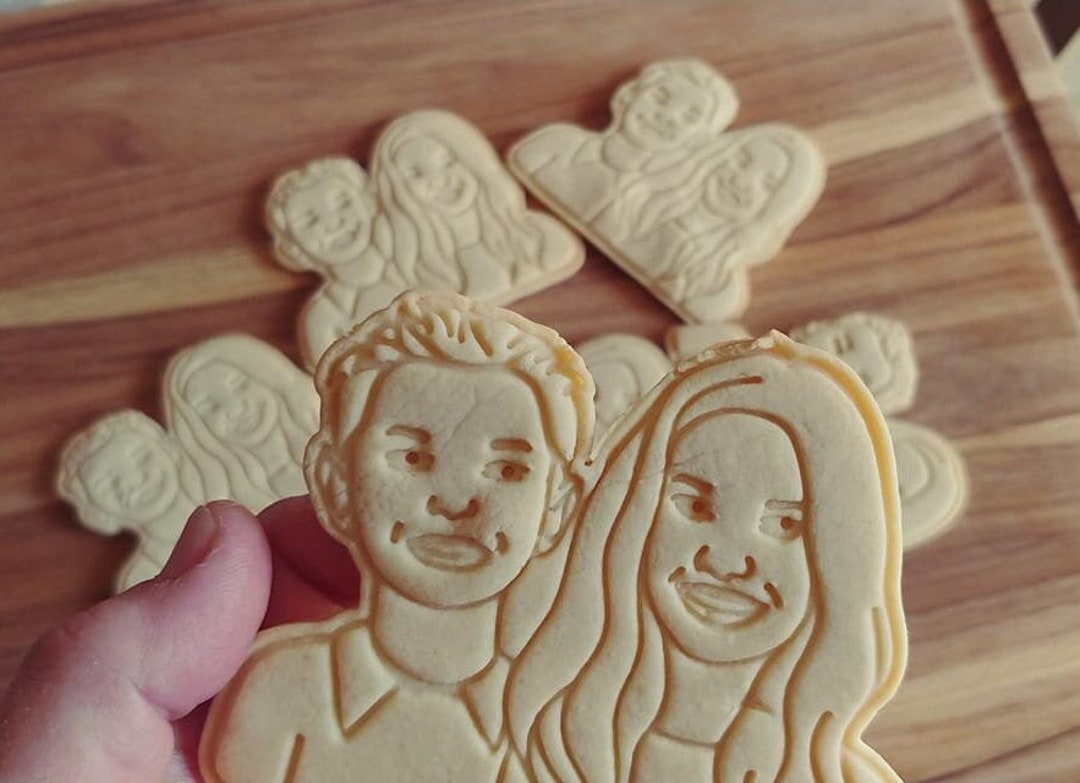 Custom Face Cookie Cutter: Personalized Portrait Stamp, 3D Printed - Etsy