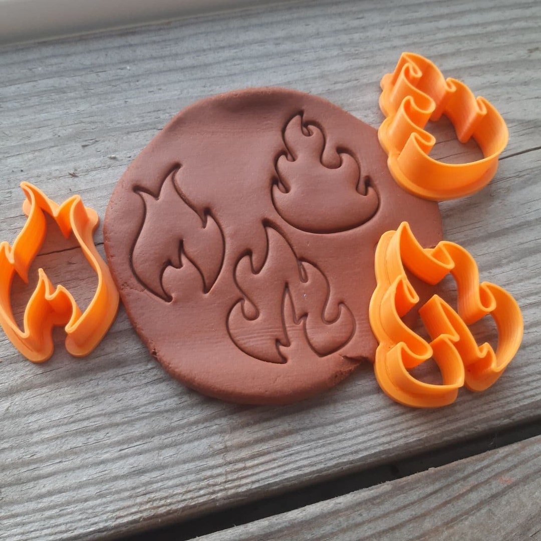 Flames Cutter, Fire Polymer Clay Cutter, Fire Flame Cookie Cutter, Fire ...