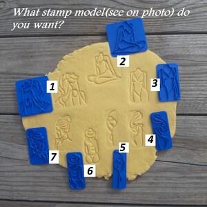 Female Body Clay Stamp, Woman Body Stamp, Girl Line Art Embosser ...