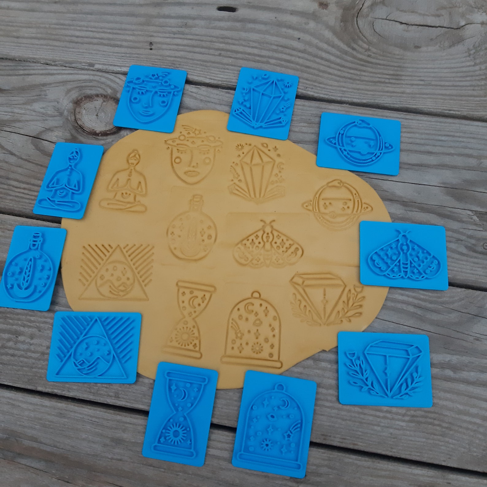 Bohemian stamp Polymer clay boho stamp Polymer clay art | Etsy