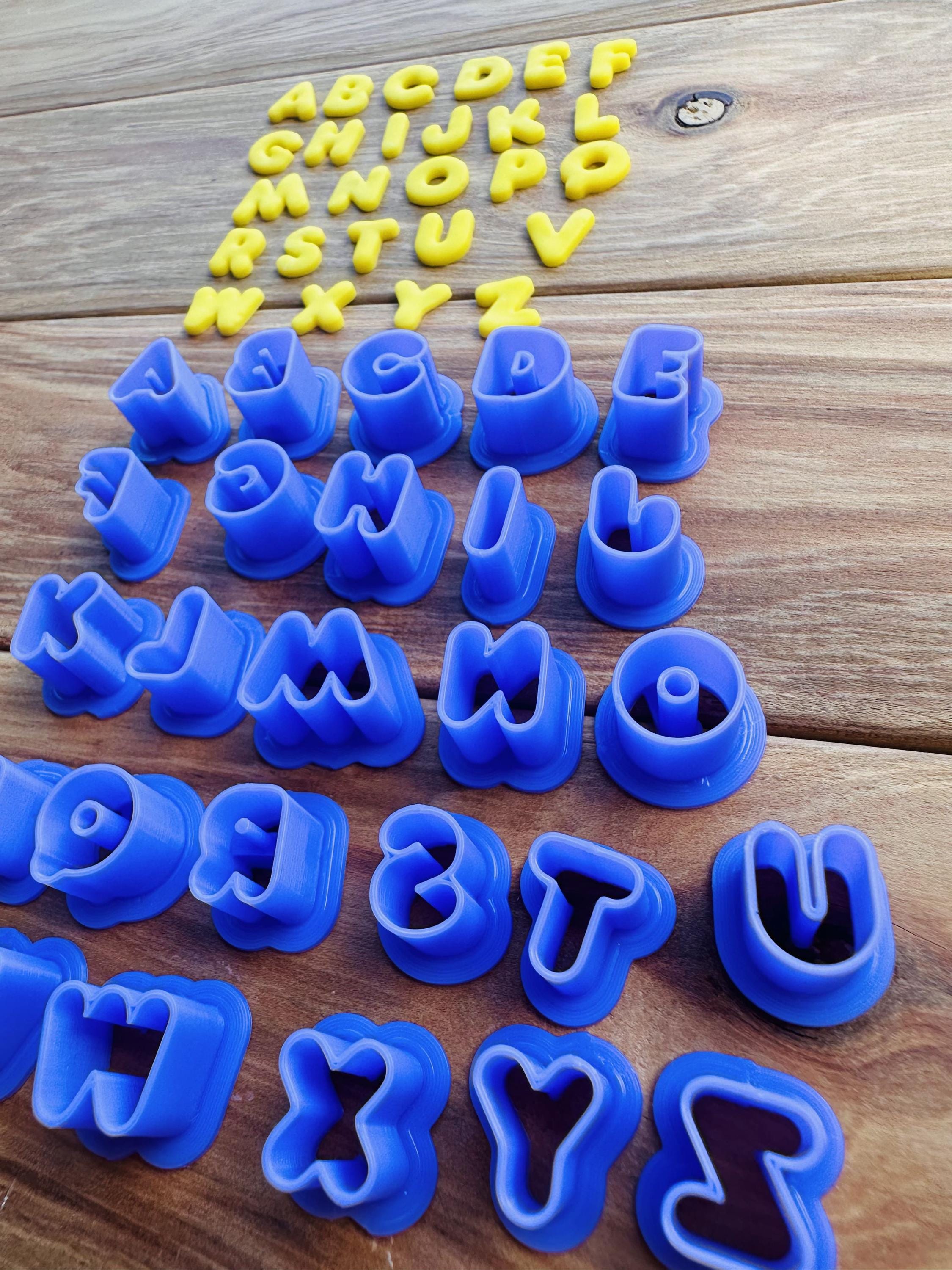 Alphabet Clay Cutter Set for Fondant Mini Letters 3D Printed Tools - Etsy