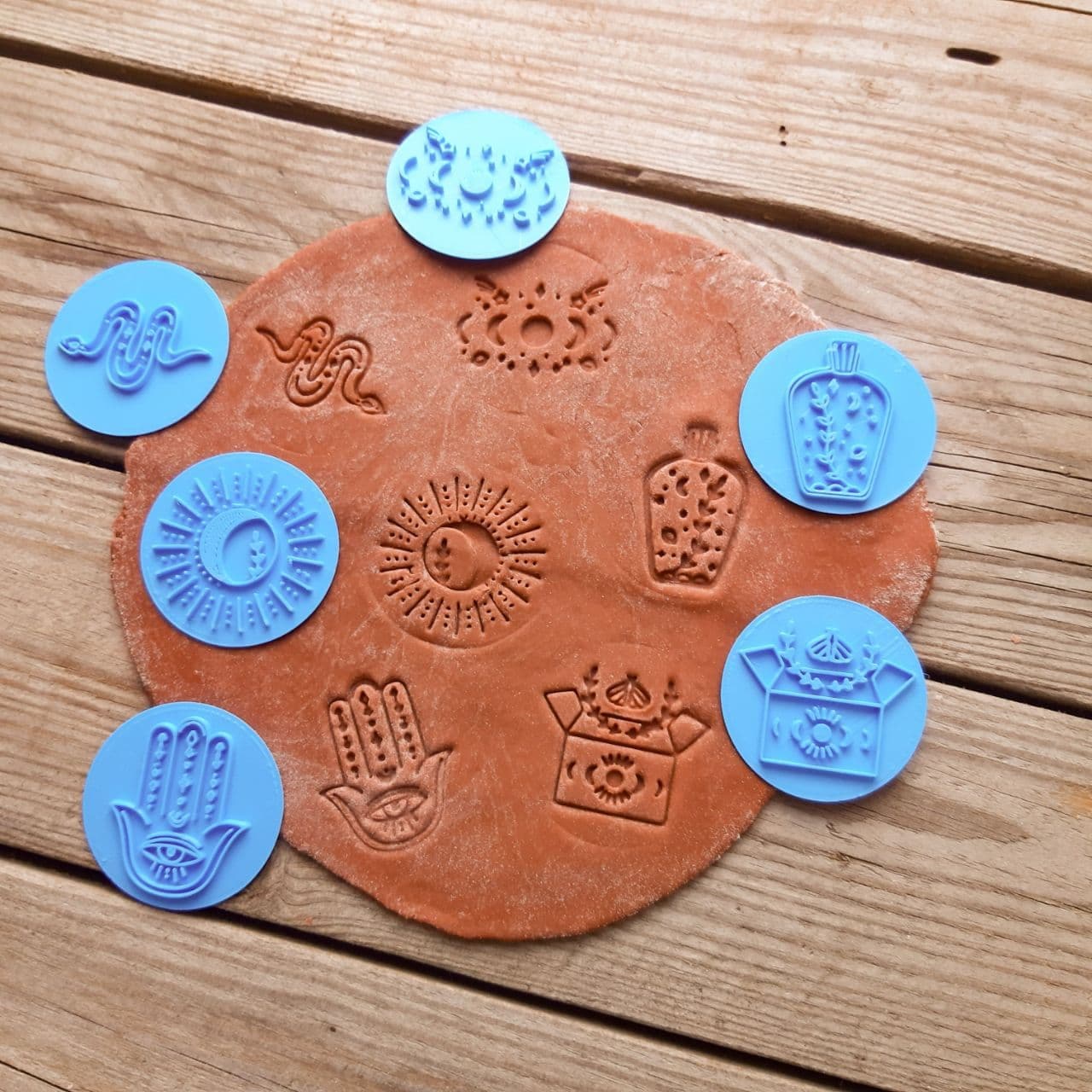 Polymer Clay Boho Embosser Clay Stamp Bohemian Clay Stamps - Etsy