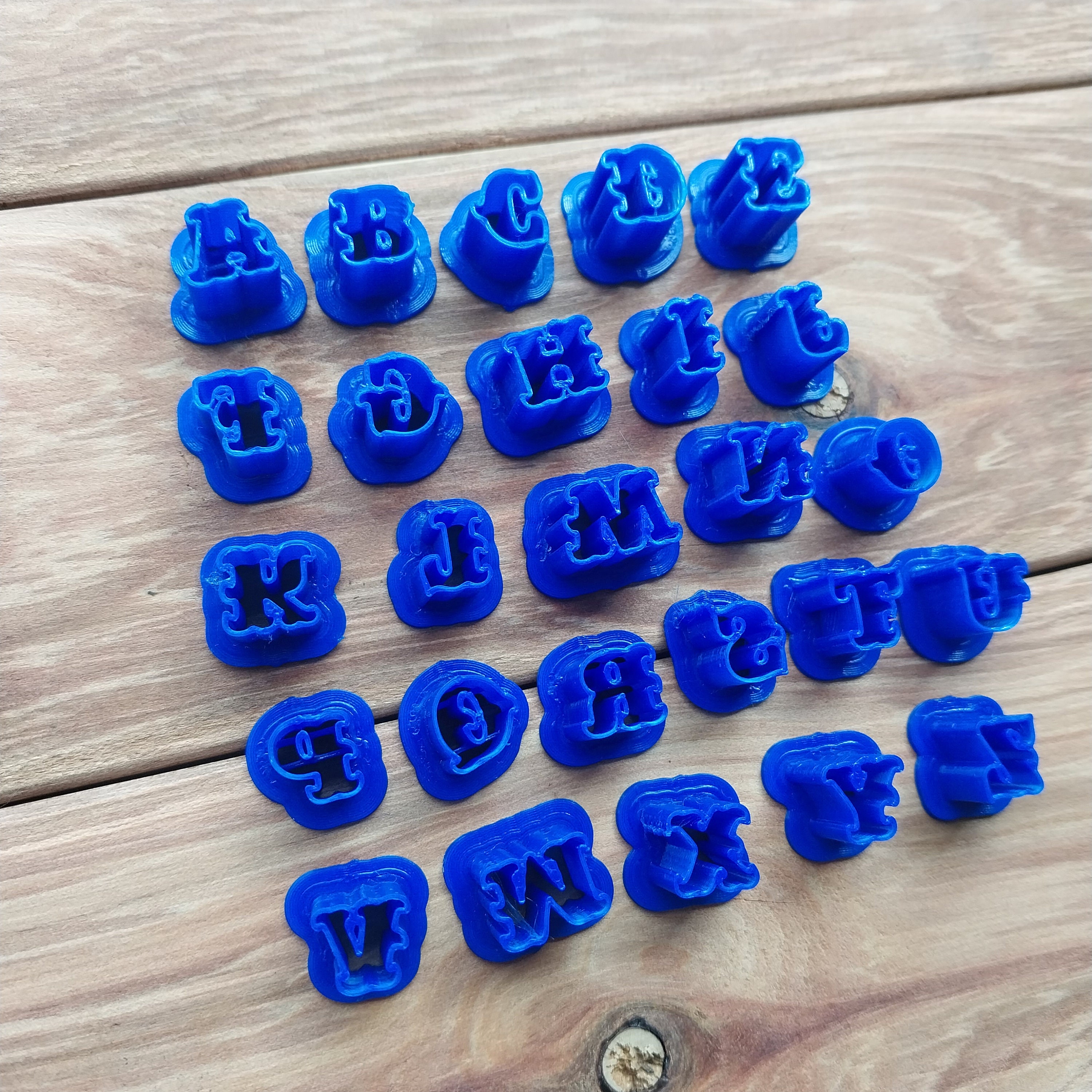 Alphabet Clay Cutter Letter Clay Cutters Small Alphabet - Etsy