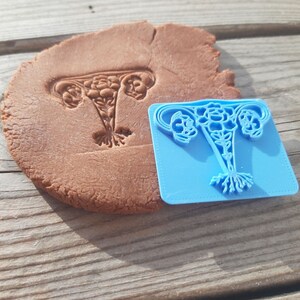Female Body Art Clay Stamps, Feminist Clay Stamps, Uterus Polymer Clay Stamps, Womb Clay Stamps ...