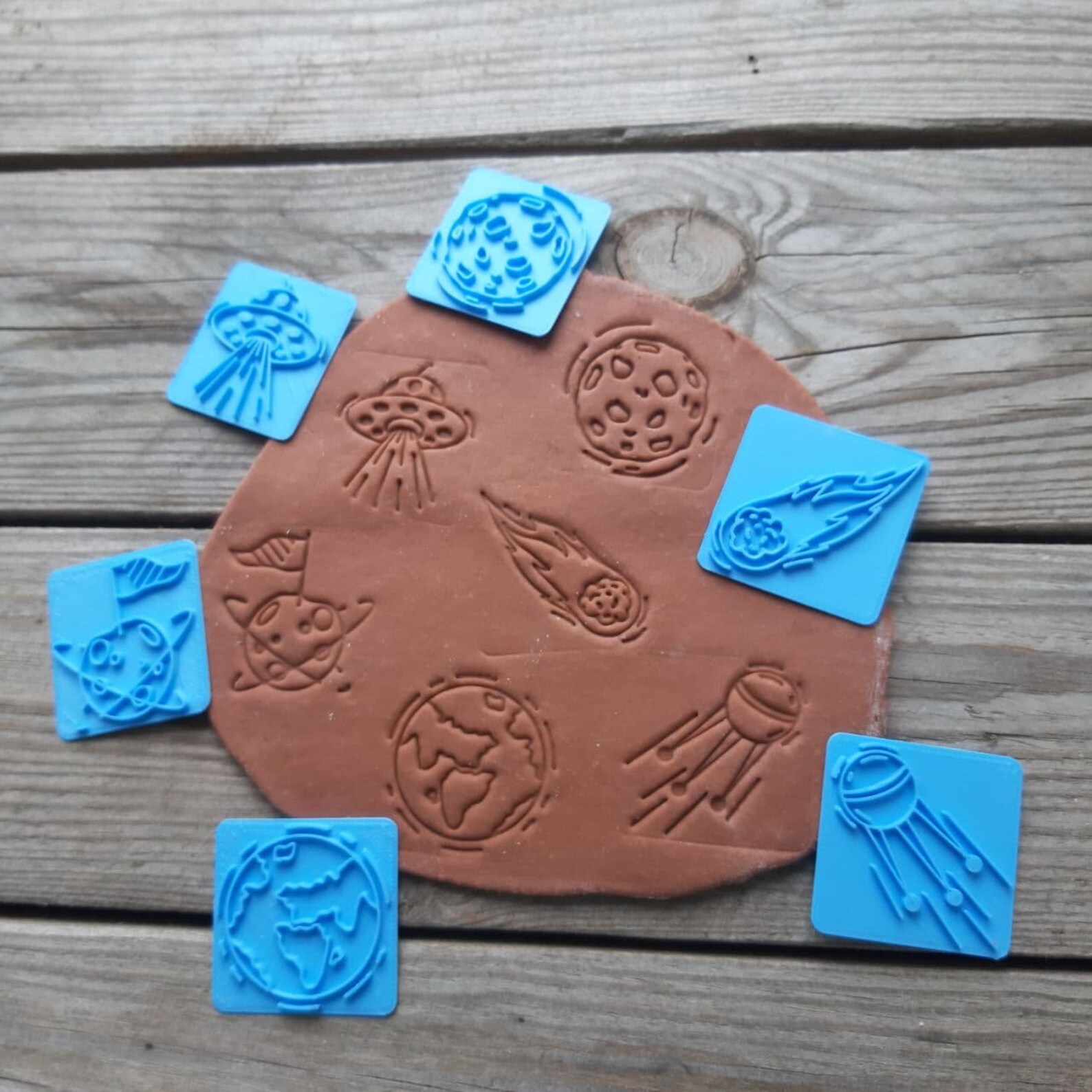 Space Pottery Stamps Polymer Clay Tools Stars Moons - Etsy