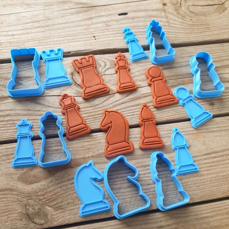 Chess Cookie Cutter Chess Board Cookie Cutter Button Chess - Etsy