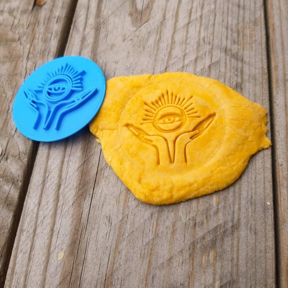 Palm and Eye Bohemian Stamp Embosser Abstract Eye Embosser - Etsy