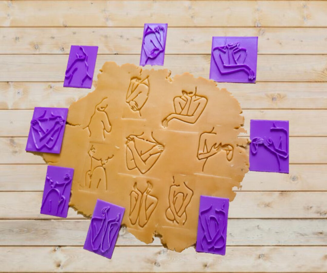 Female Body Embosser, Abstract Face Embosser, Line Art Embosser Stamp ...