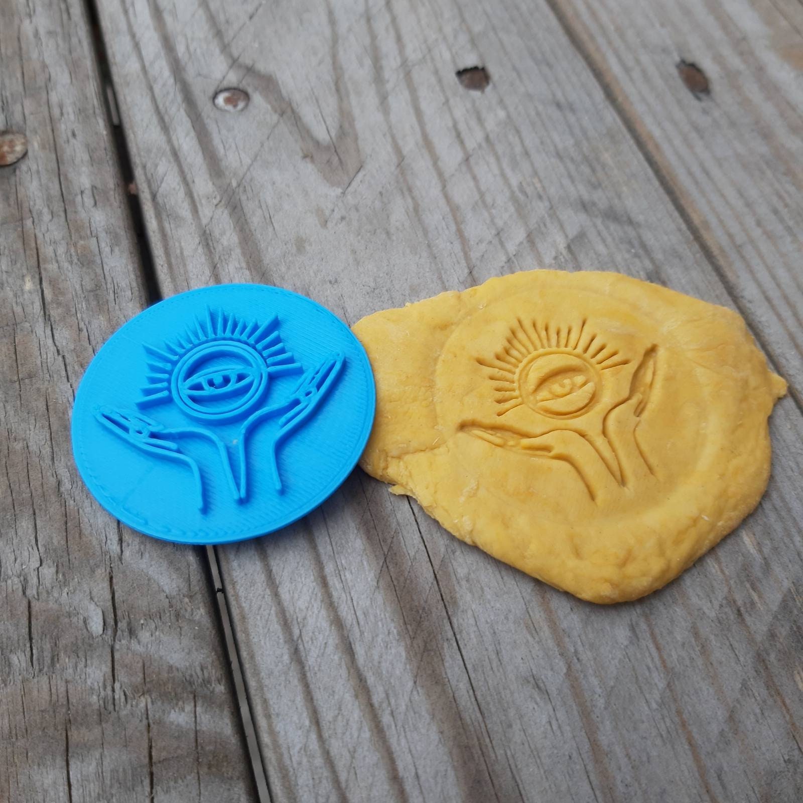 Palm and Eye Bohemian Stamp Embosser Abstract Eye Embosser - Etsy