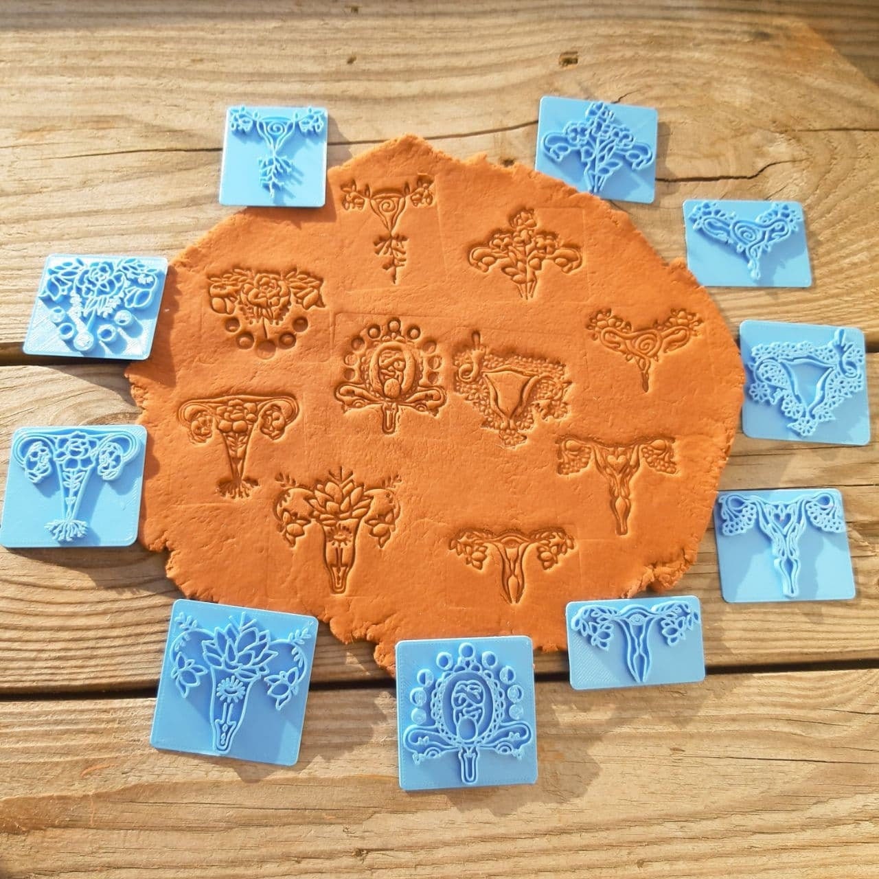 Female Clay Stamp Bohemian Feminist Polymer Clay Stamp - Etsy