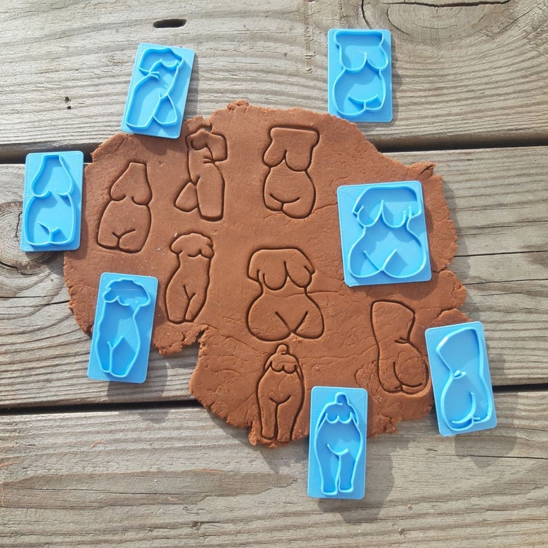 Women Shape Polymer Clay Stamp Plus Size Female Bodies Clay | Etsy