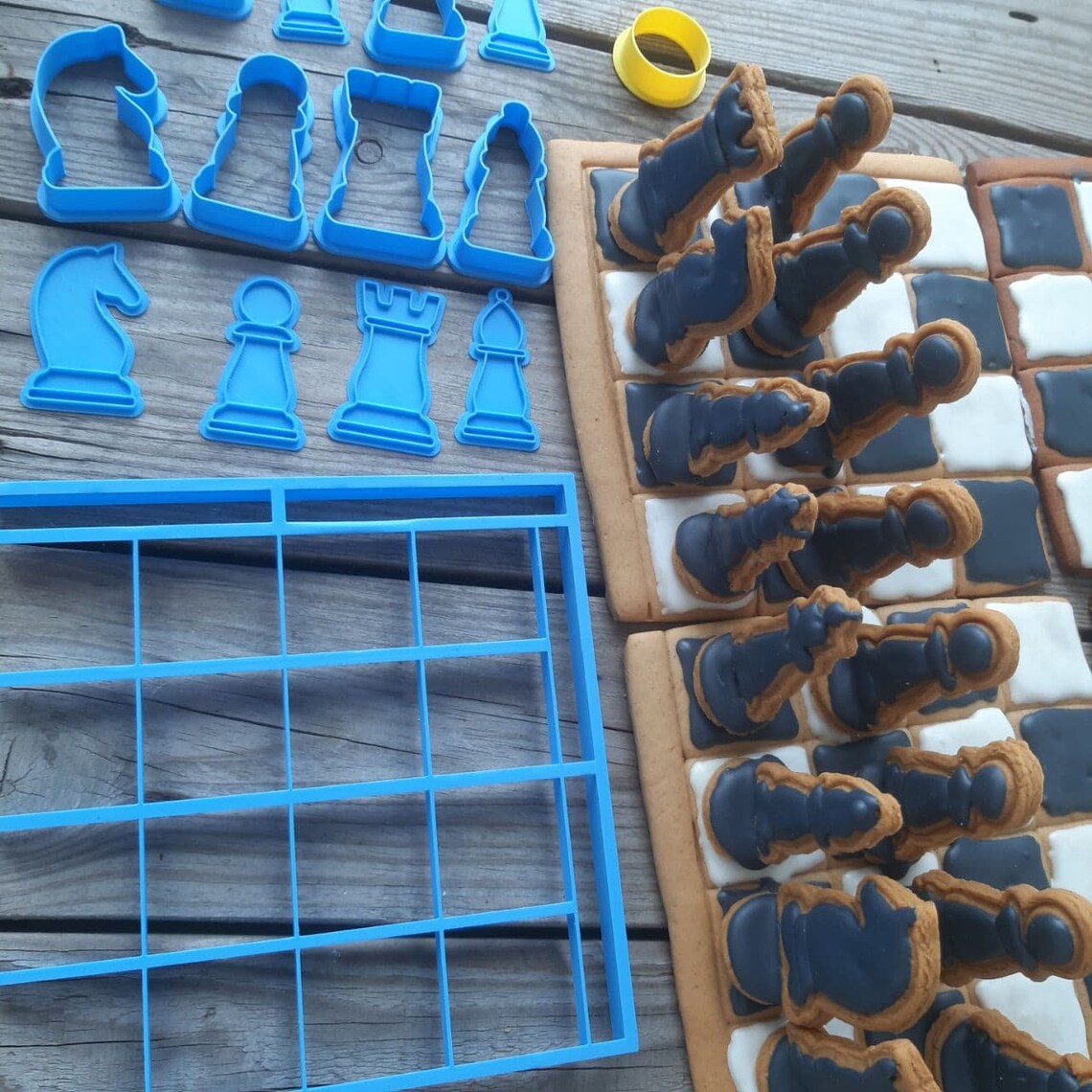 Chess Cookie Cutter Chess Board Cookie Cutter Button Chess | Etsy