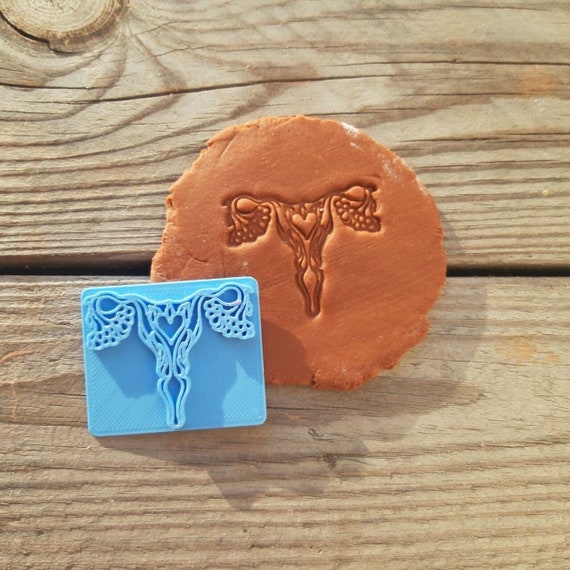 Clay Stamp Womb Uterus Clay Emboss Stamp Bohemian Feminist - Etsy