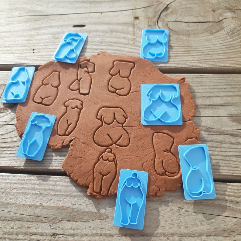 Women Shape Polymer Clay Stamp Plus Size Female Bodies Clay | Etsy