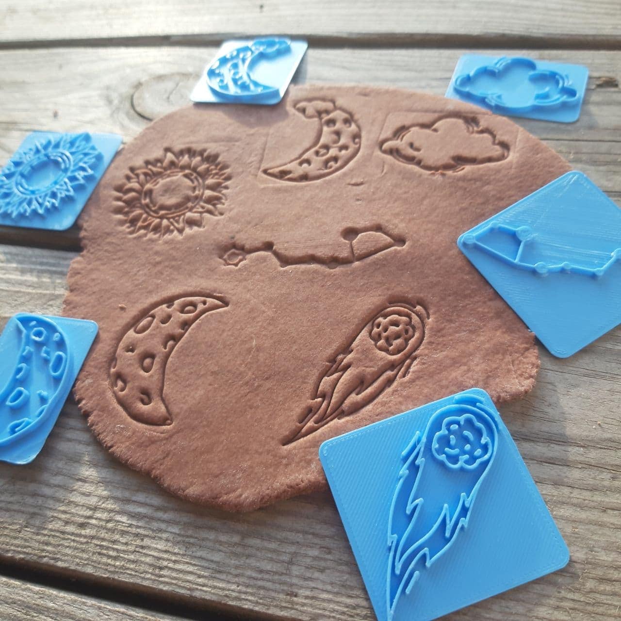 Moon Sun Clouds Constellation Comet Polymer Clay Stamp Clay - Etsy