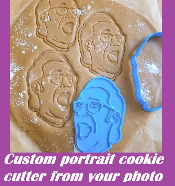 Custom Face Cookie Cutter Face on a Cookie Face Cookie - Etsy