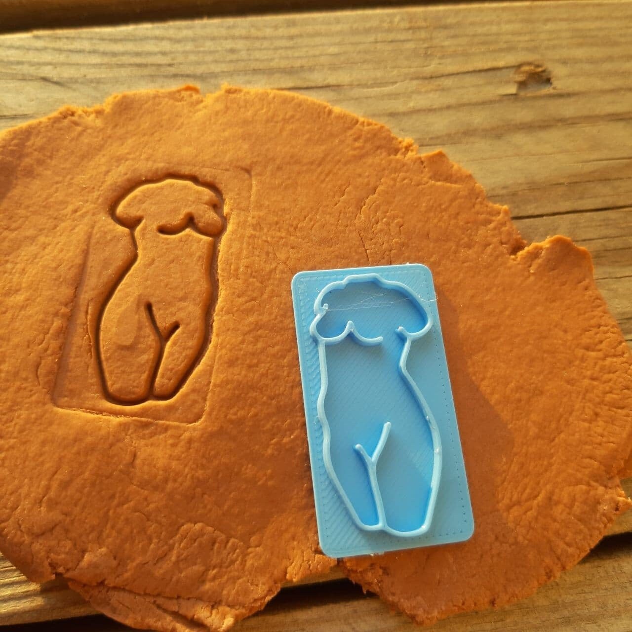 Feministic Polymer Clay Embossing Stamp Front View Female - Etsy