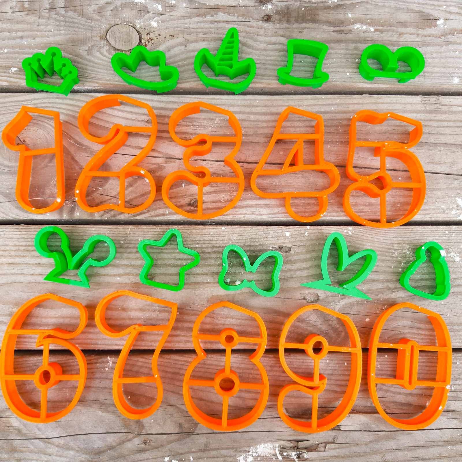 Number Cookie Cutters Full Set 0-9 Number Cookie Cutter Set - Etsy