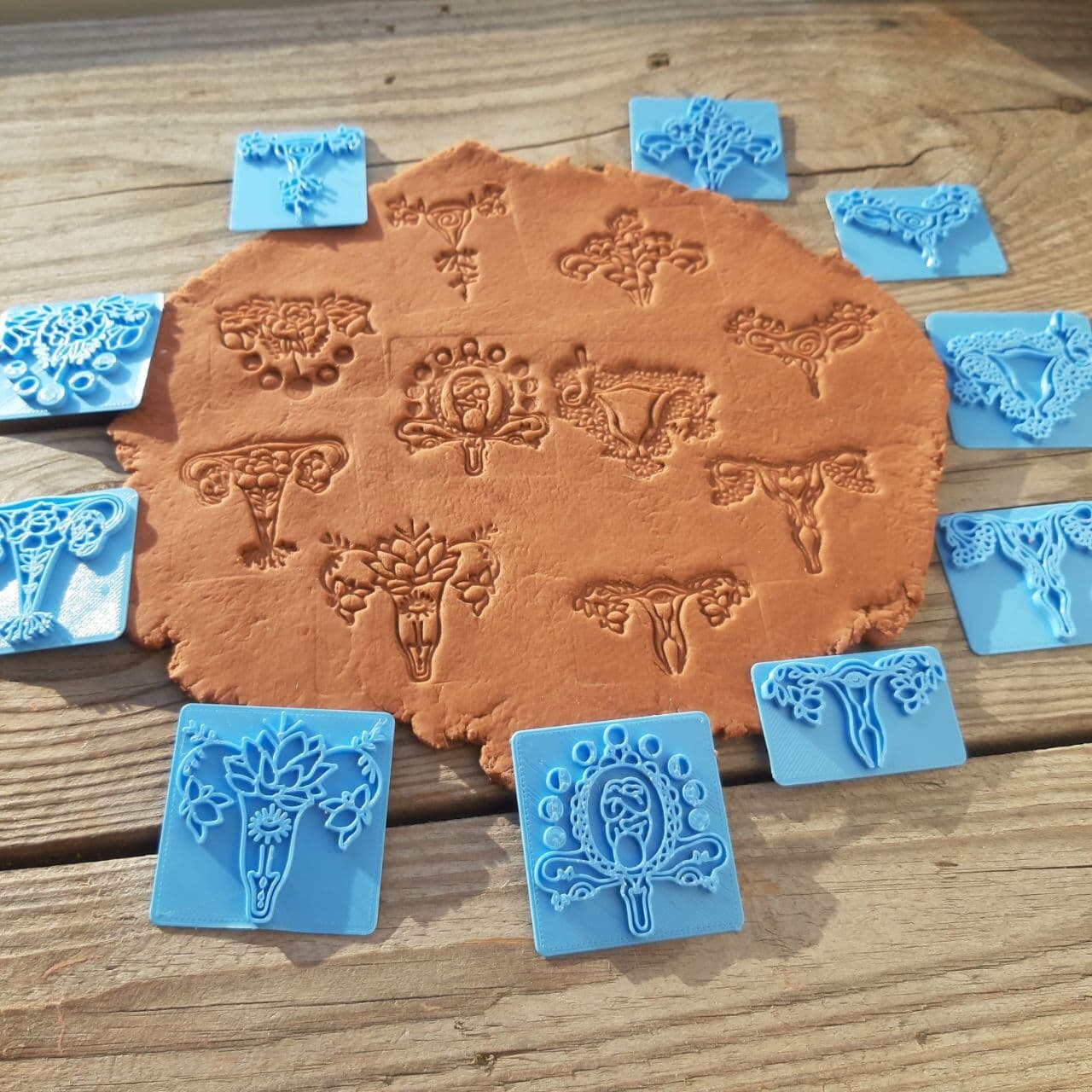 Female Clay Stamp Bohemian Feminist Polymer Clay Stamp - Etsy