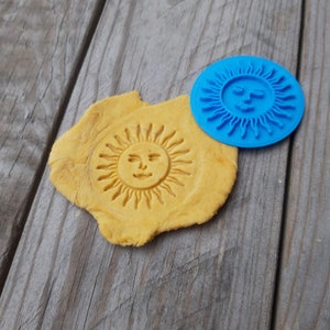 Polymer Clay Sun Stamp, Sunny Soap Stamp Embosser, Pottery Making ...