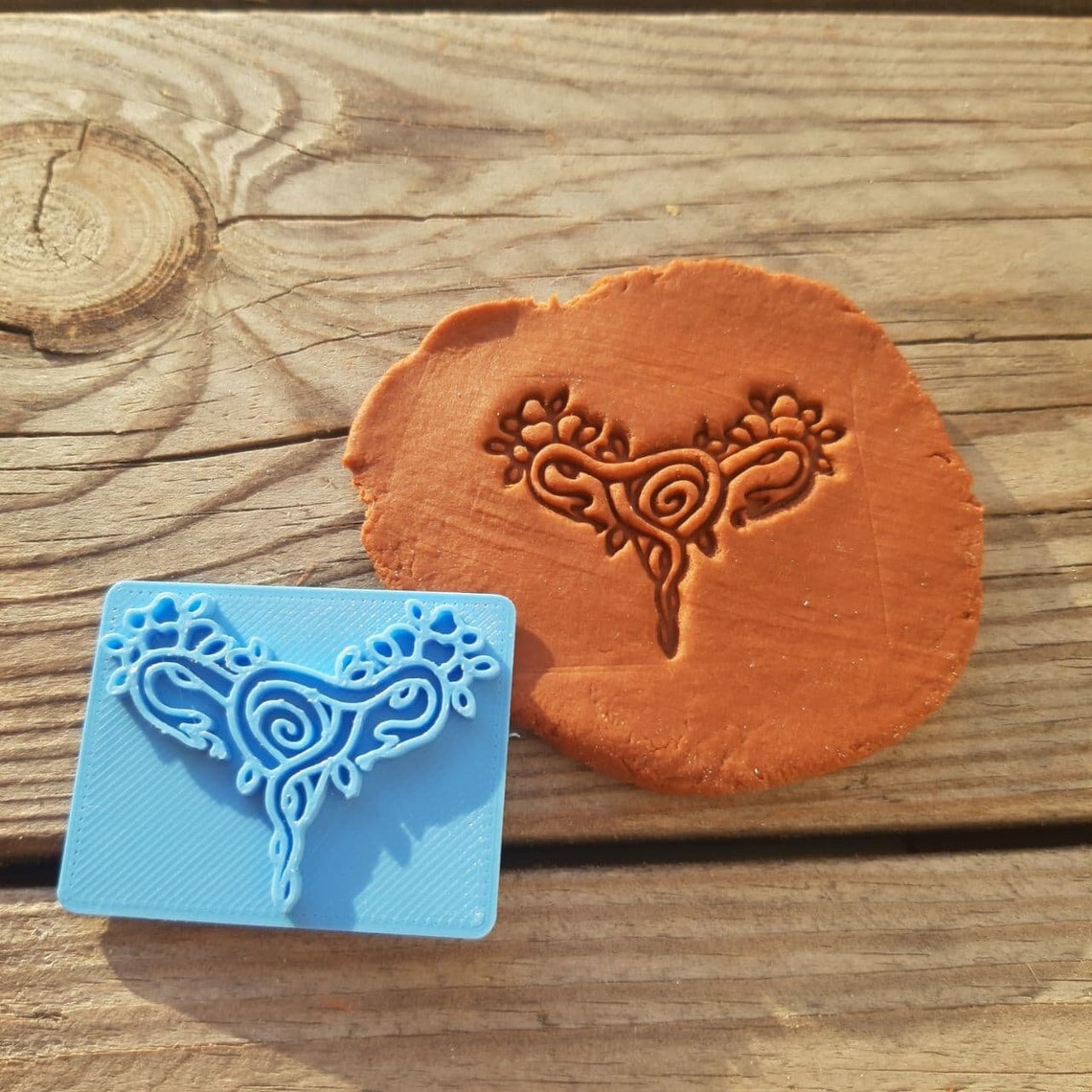 Snakes and Flowers Uterus Clay Stamp Feminist Polymer Clay | Etsy
