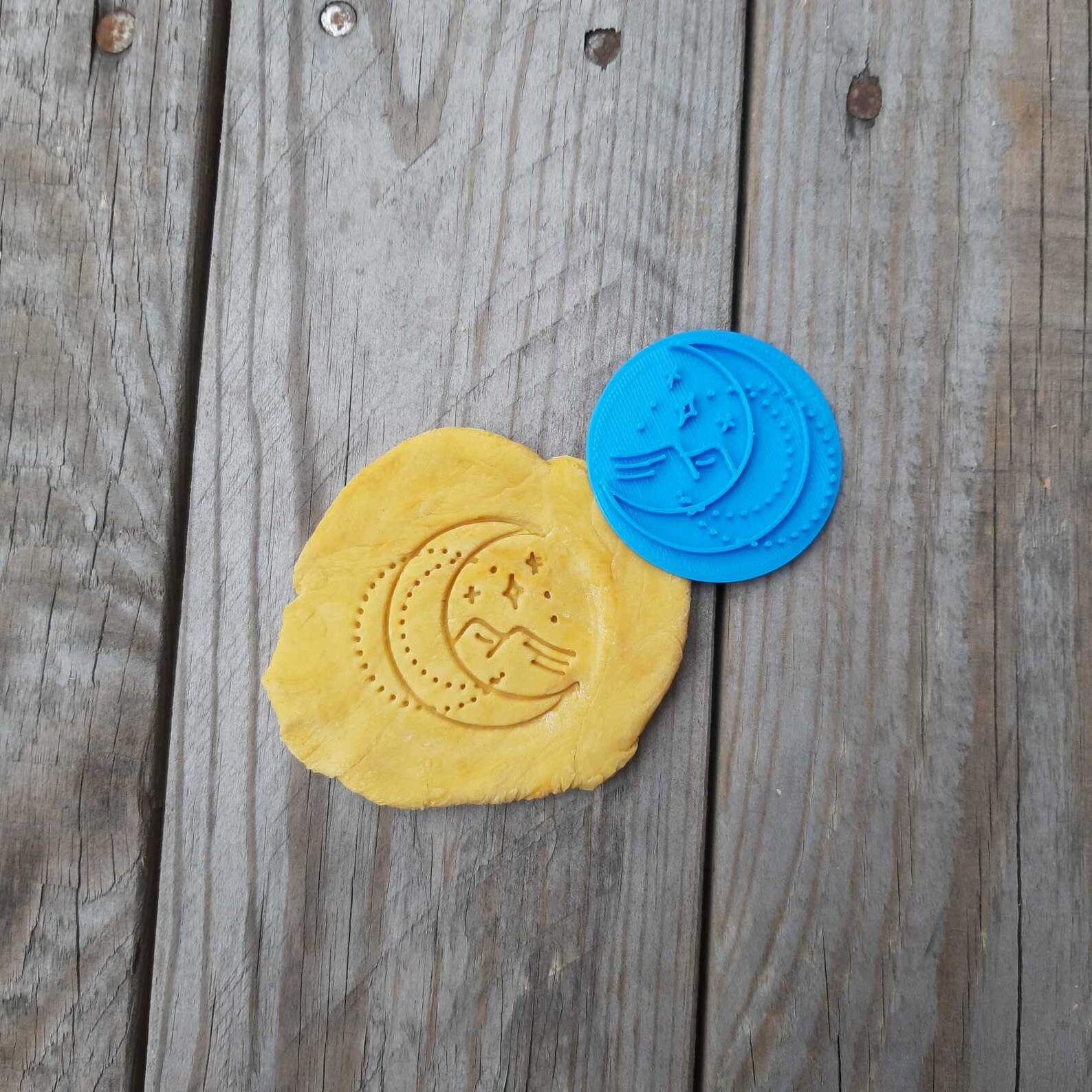 Moon Star Galaxy Universe Stamp Mystic Moon Stamp Mystical - Etsy