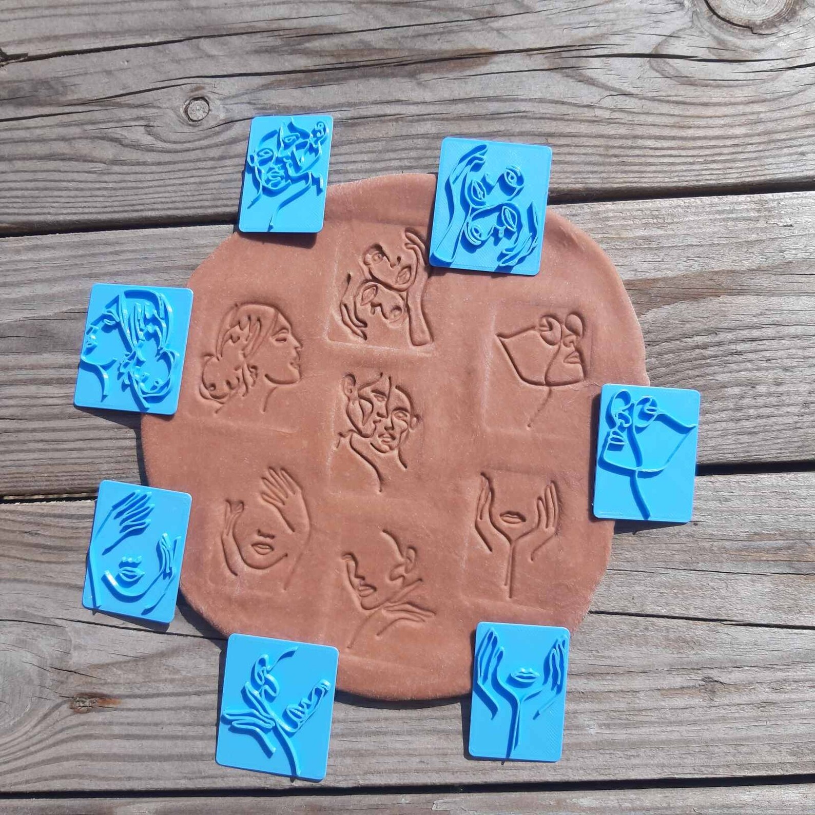 Female Body Line Art Embosser Stamp for Earrings Abstract - Etsy