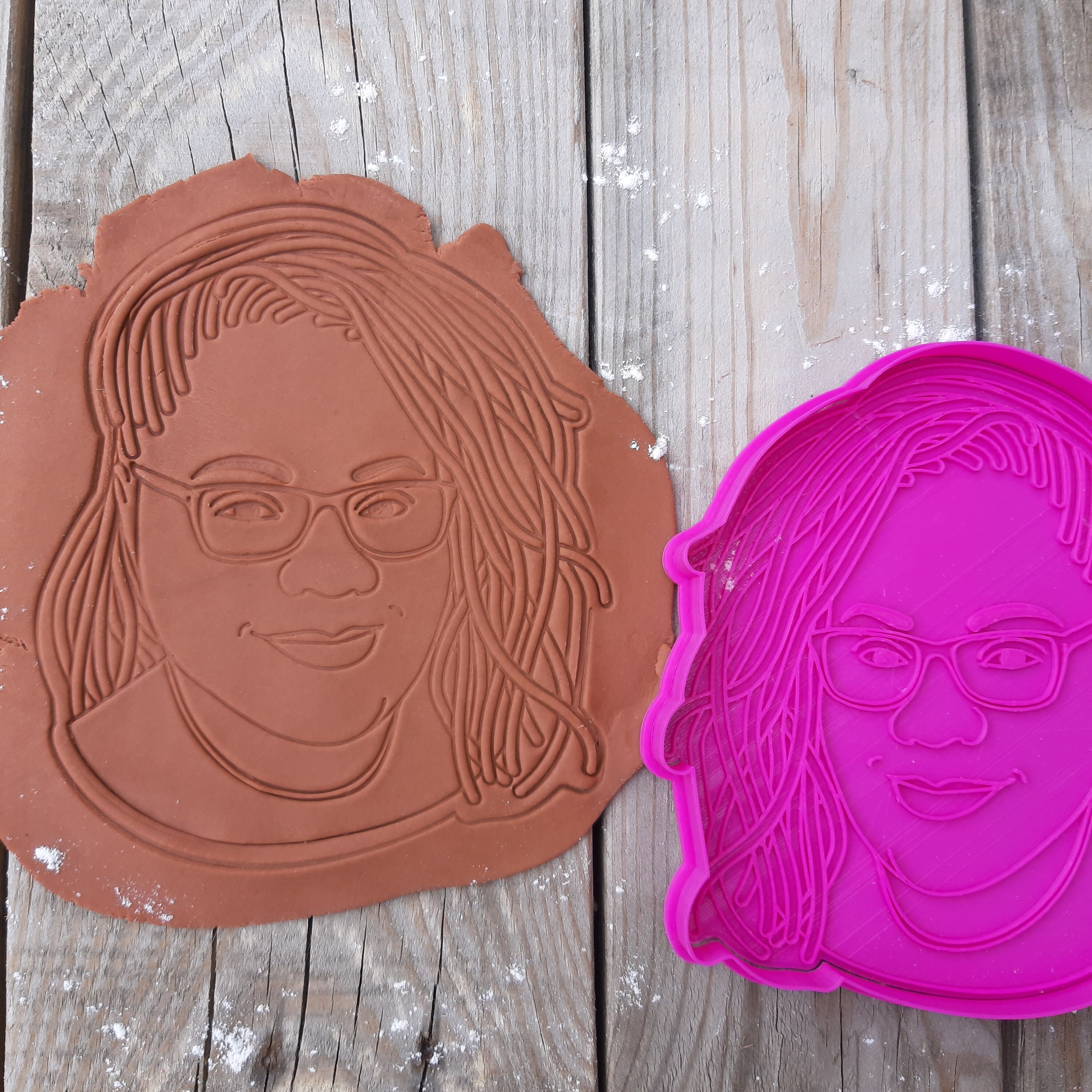 Custom face cookie cutter Custom portrait cookie cutter | Etsy